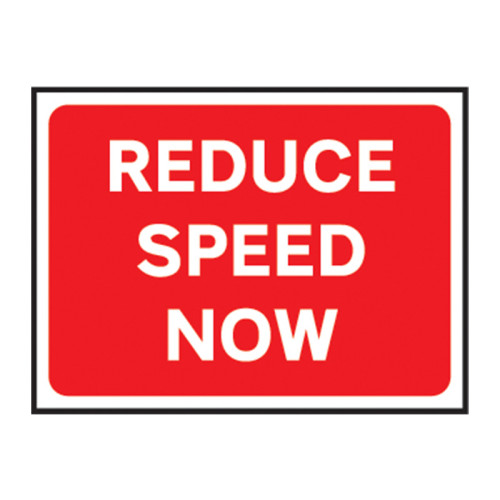 Centurion - 'Reduce Speed Now' Temporary Road Sign with Frame, Zintec ...