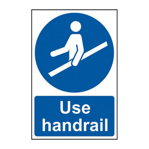 Centurion - 'Use Handrail' Sign, Non Adhesive Rigid PVC (200mm x 300mm) Centurion - 'Use Handrail' Sign, Non Adhesive Rigid PVC (200mm x 300mm)