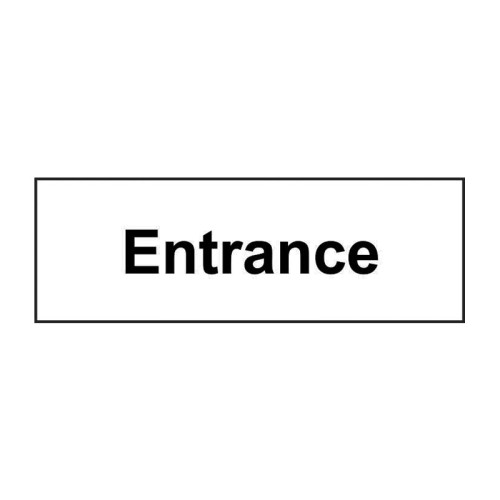 Centurion - 'Entrance' Sign, Non-Adhesive Rigid 1mm PVC Board, (300mm x ...