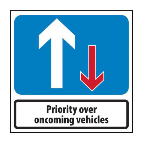 Centurion - 'Priority To Oncoming Vehicles' Temporary Road Sign with ...