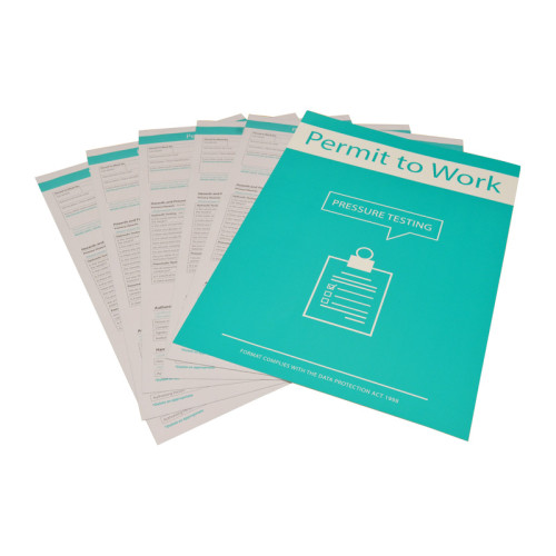 Centurion - Pressure Testing Permit To Work Forms, A4, (Pack of 10)