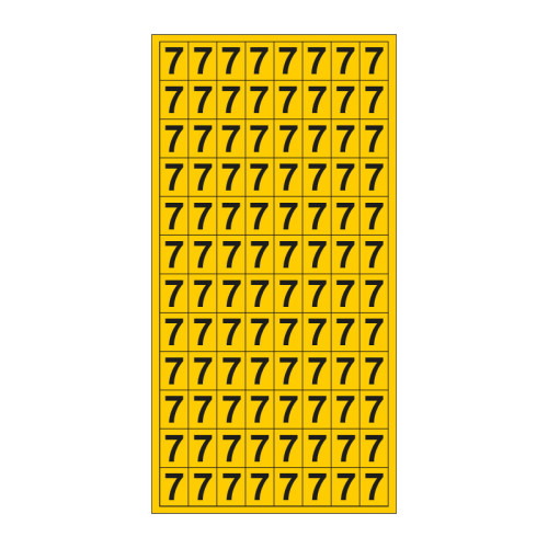 Centurion - Figure '7', Vinyl sheet (14mm x 19mm), Black/Yellow