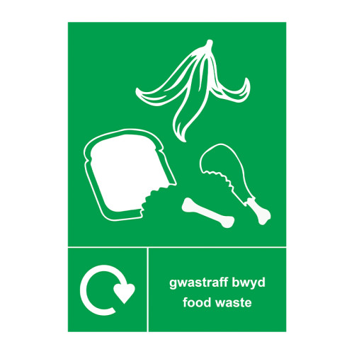 Centurion - Recycling Welsh / English: Food waste - SAV (210 x 297mm Centurion - Recycling Welsh / English: Food waste - SAV (210 x 297mm