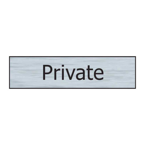 Centurion - 'Private' Sign, Stainless Steel Effect, Self-Adhesive PVC ...