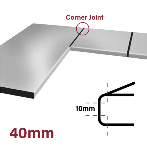Centurion - Aluminium Corner Worktop Jointing Sections, 40mm Corner ...