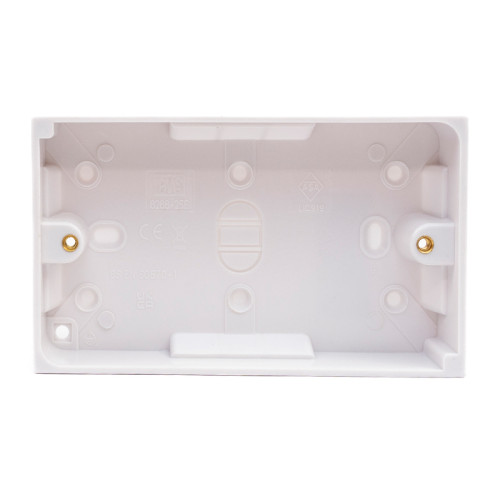 Centurion - 2 Gang Surface Mounted Box, 25mm Deep, EL18P