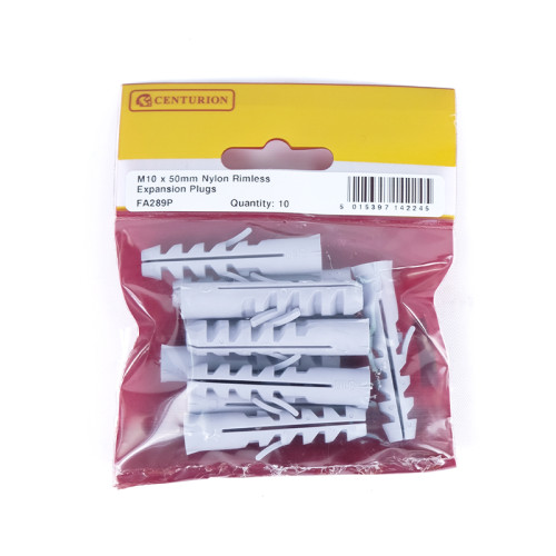 Centurion - Nylon Rimless Expansion Plugs, M10 x 50mm,FA289P