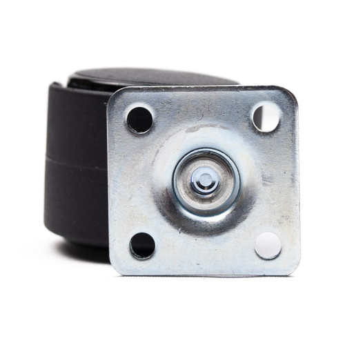 Centurion - Twin Wheel Castors - Plate Fix, 40mm, Silver/Black, FC13L