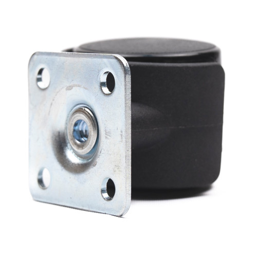 Centurion - Twin Wheel Castors - Plate Fix, 40mm, Silver/Black, FC13L