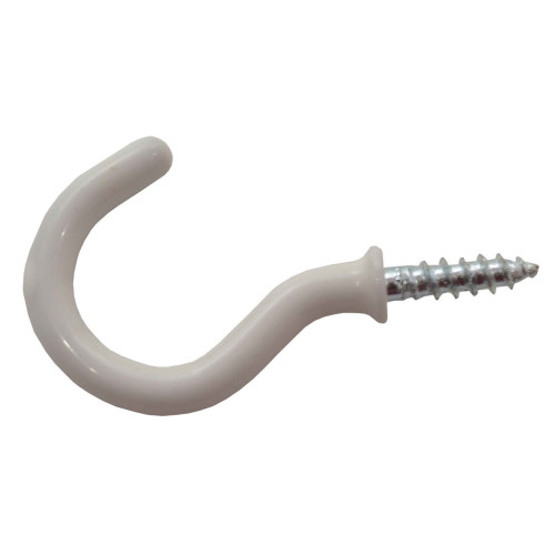 Centurion - Shouldered Cup Hooks, 32mm, White PVC, HE40P