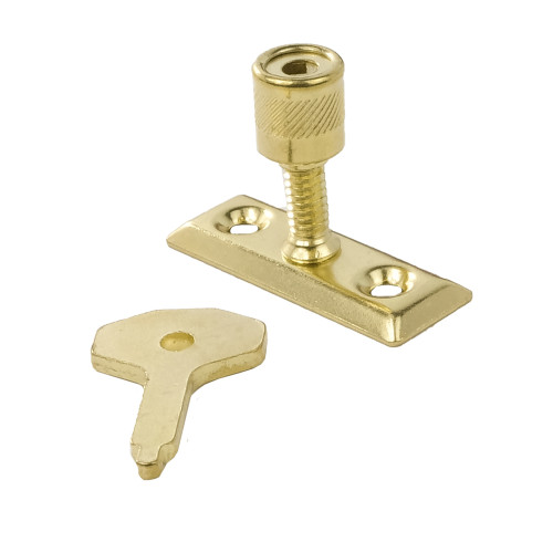 Centurion - Steel Window Stay Locks, Brassed, 48mm x 28mm