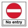 Centurion - 'No Entry' Temporary Road Sign with Frame, Zintec with ...