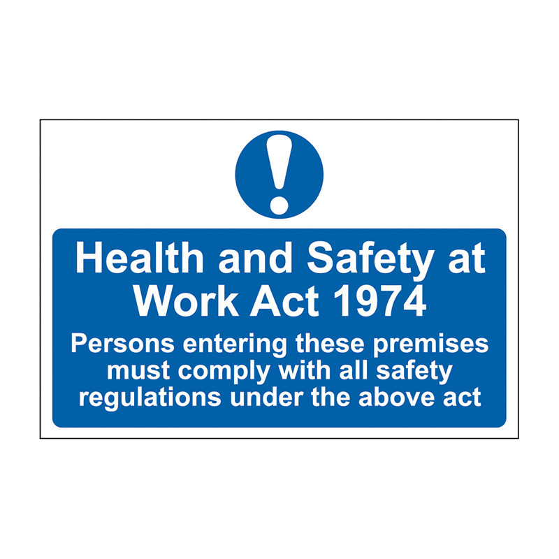 Centurion - Health & Safety at Work Act 1974 - 1.2mm Recyclable PP (300 ...