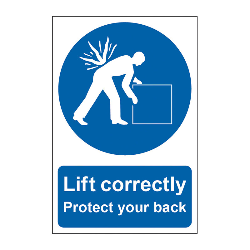 Centurion - Lift correctly - Protect your back - 1.2mm Recyclable PP ...