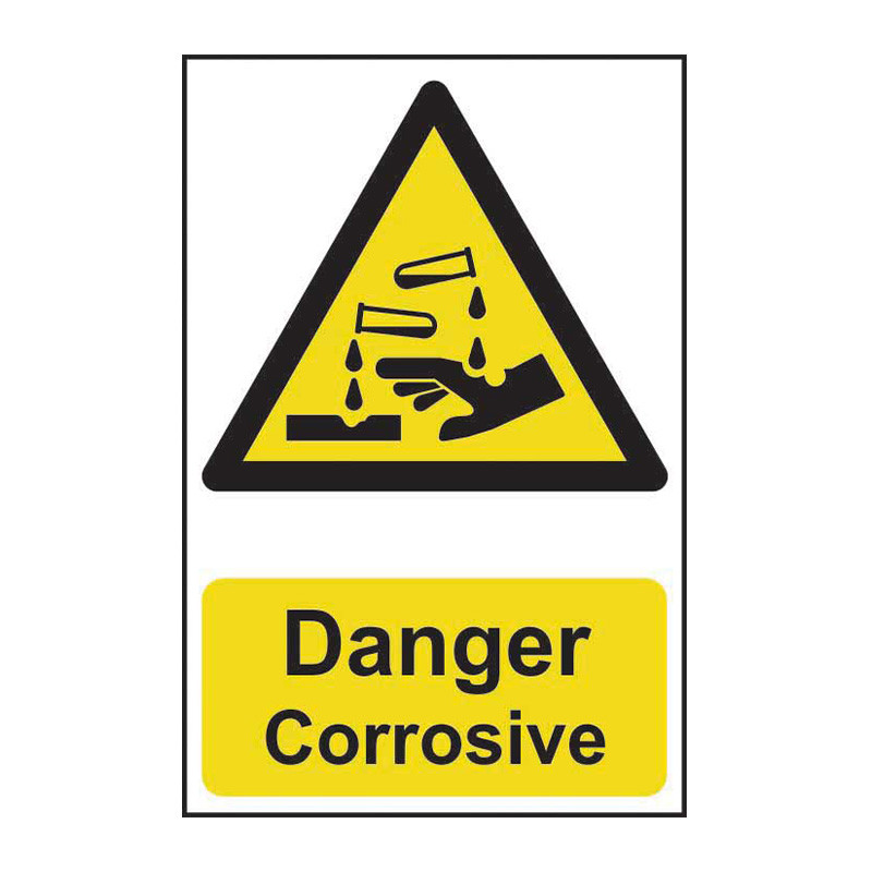 Centurion - Danger Corrosive - 1.2mm Recyclable PP (200 x 300mm)