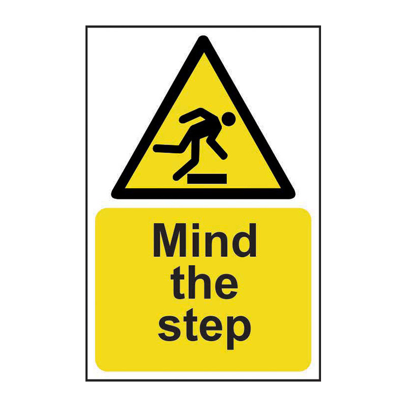 Centurion - 'Mind The Step' Sign, Self-Adhesive Vinyl (200mm x 300mm)