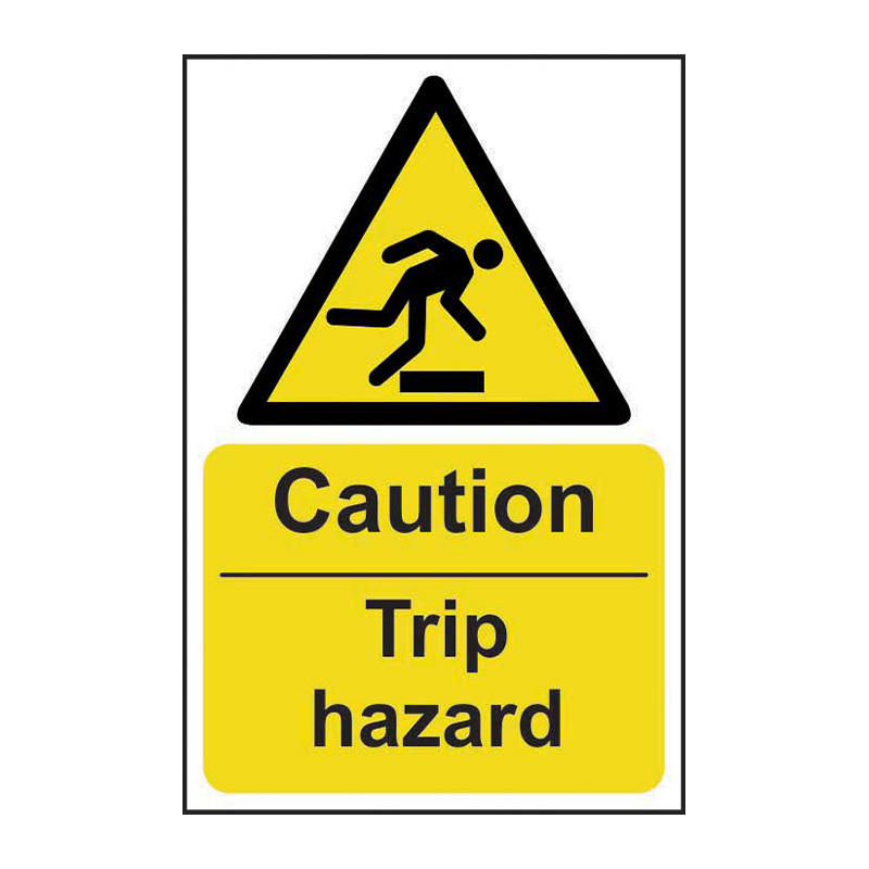 Centurion - 'Caution Trip Hazard' Sign, Self-Adhesive Vinyl (200mm x 300mm)