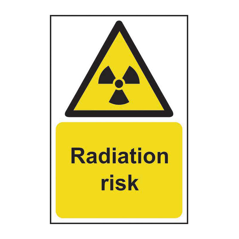 Centurion - 'Radiation Risk' Sign, Self-Adhesive Vinyl (200mm x 300mm)