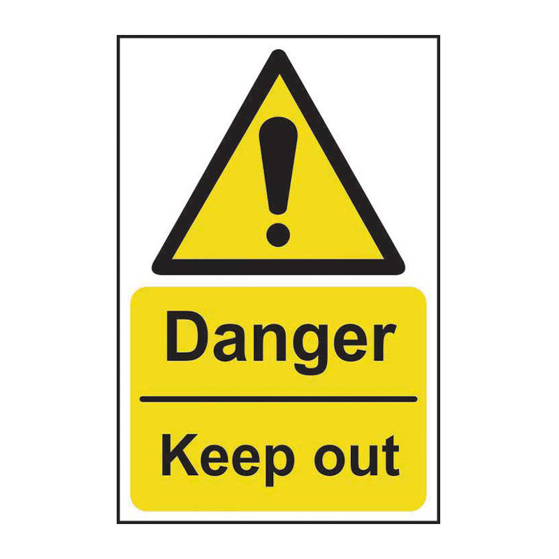 Centurion - 'Danger Keep Out' Sign, Self-Adhesive Vinyl (200mm x 300mm)