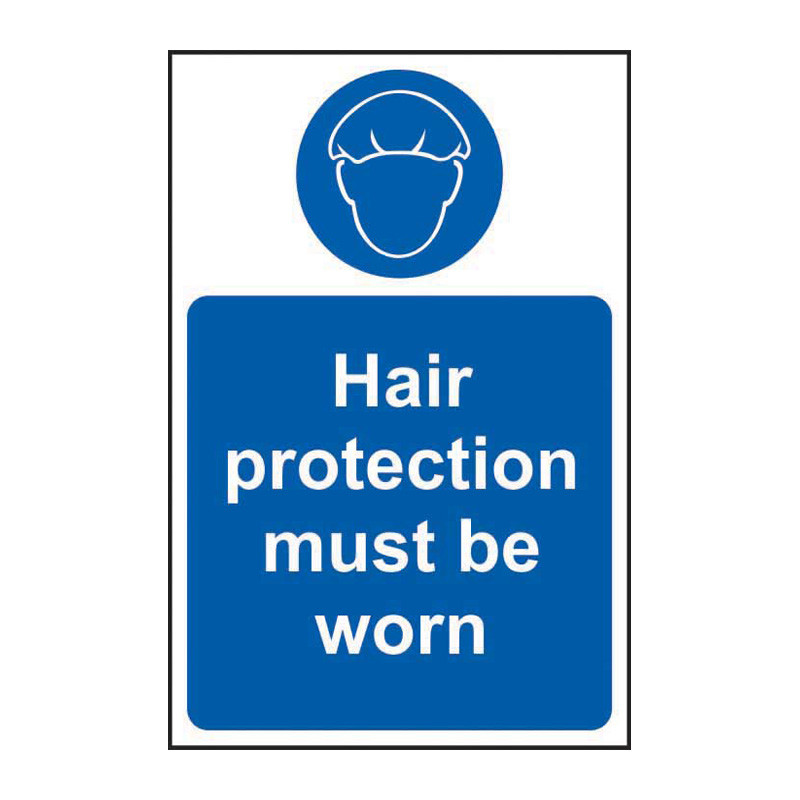 Centurion - 'Hair Protection Must Be Worn' Sign, Self-Adhesive Vinyl ...