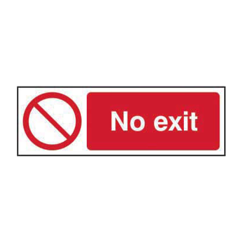 Centurion - No exit 1.2mm Recyclable PP (300 x 100mm)
