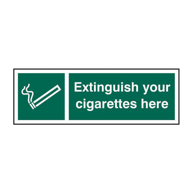 Centurion - 'Extinguish Your Cigarettes Here' Sign, Self-Adhesive Vinyl ...