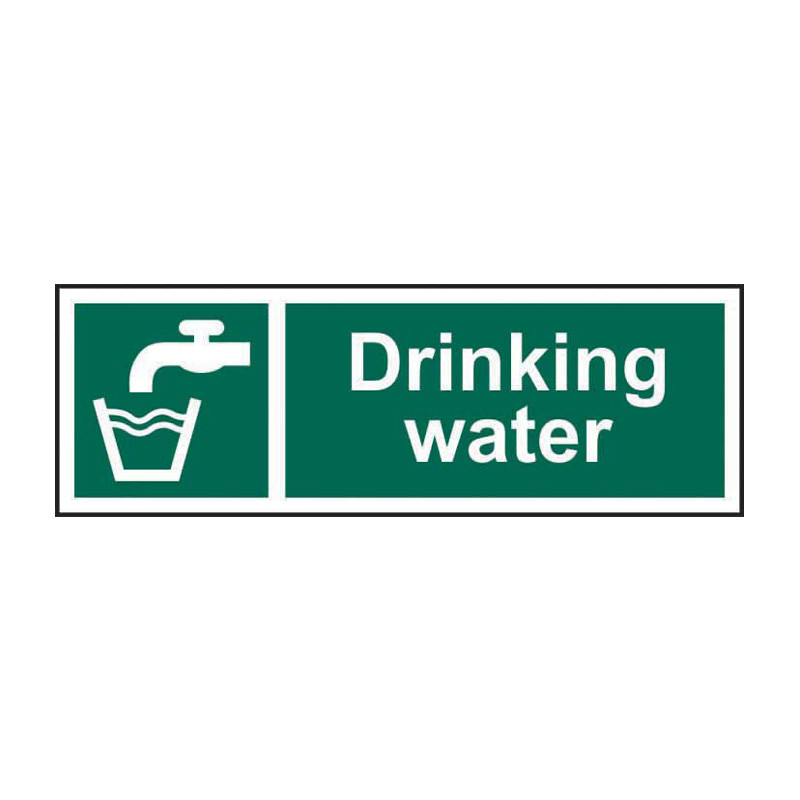 Centurion - 'Drinking Water' Sign, Self-Adhesive Vinyl (300mm x 100mm)