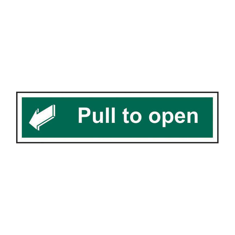 Centurion - 'Pull To Open' Sign, Self-Adhesive Vinyl (300mm x 75mm)