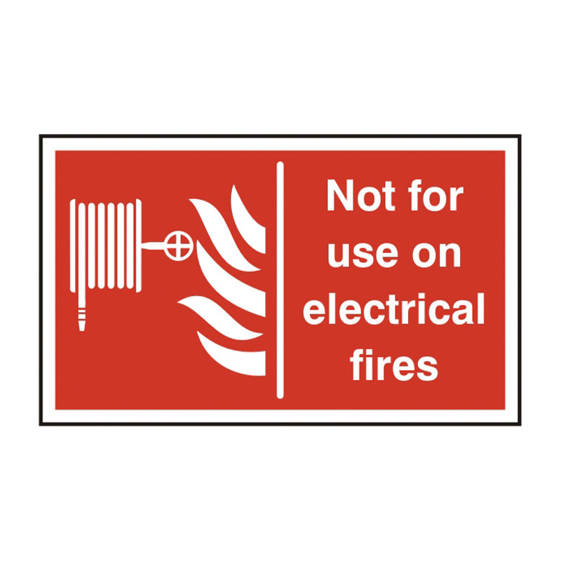 Centurion - 'Not For Use On Electrical Fires' Sign, Self-Adhesive Vinyl ...