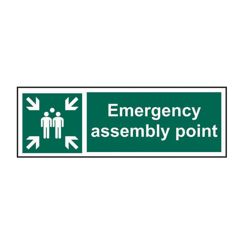 Centurion - 'Emergency Assembly Point' Sign, Self-Adhesive Vinyl (300mm ...
