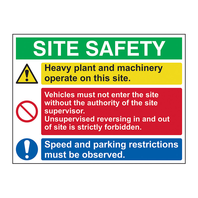 Centurion - 'Site Safety Composite' Sign, 3mm Foamex Board, (800mm x ...