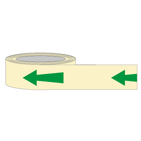 Centurion - 'Directional Arrow' Photoluminescent Tape, 1.3mm Rigid Self ...