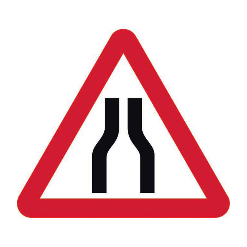 Centurion - 600mm tri. Aluminium Composite 'Road Narrows Both Lanes ...
