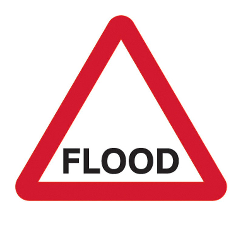 Centurion - 600mm tri. Aluminium Composite 'FLOOD' Road Sign (with channel)