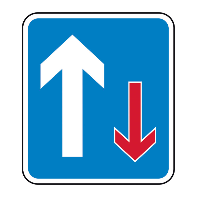 Centurion - 700 x 800mm Dibond 'Give way to oncoming traffic' Road Sign ...
