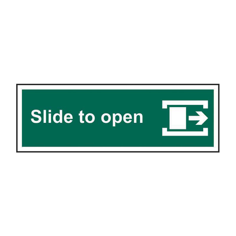 Centurion - 'Slide To Open (Right)' Sign, Self-Adhesive Vinyl (300mm x ...
