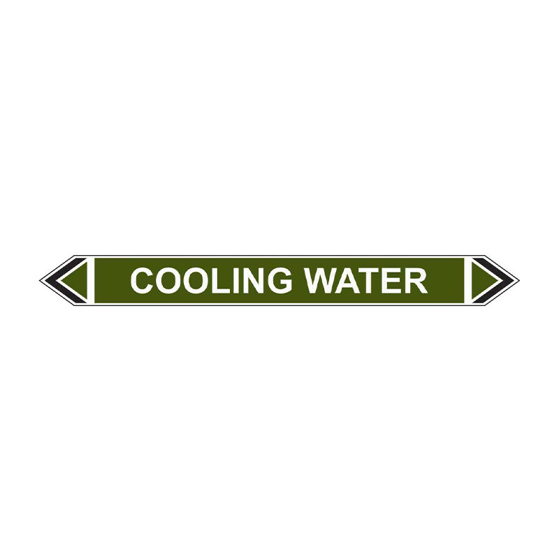 Centurion - 'Cooling Water' Flow Marker, Self-Adhesive Polypropylene, 5 ...