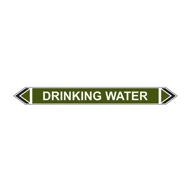 Centurion - 'Drinking Water' Flow Marker, Self-Adhesive Polypropylene ...