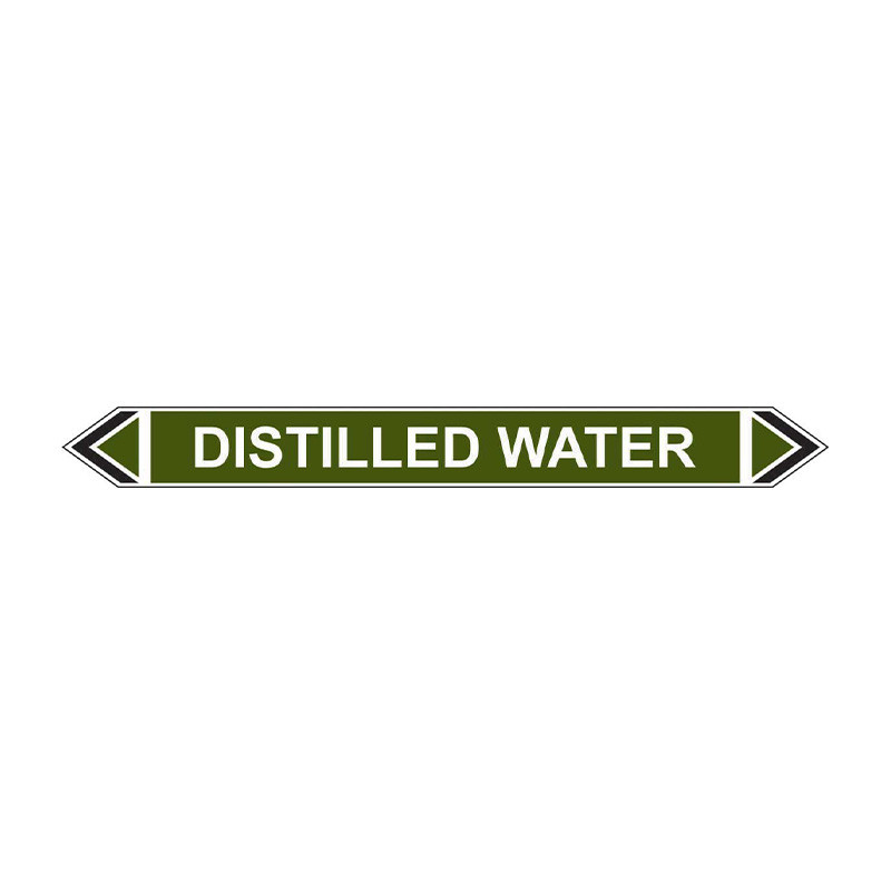 Centurion - 'Distilled Water' Flow Marker, Self-Adhesive Polypropylene ...