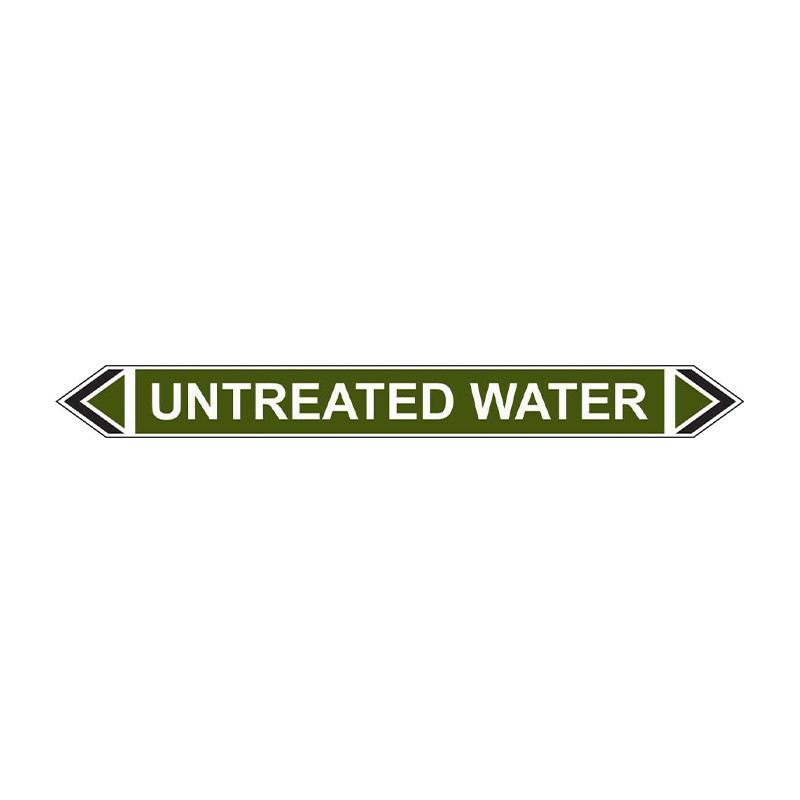 Centurion - 'Untreated Water' Flow Marker, Self-Adhesive Polypropylene ...