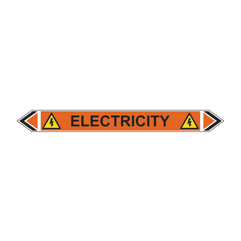 Centurion - 'Electricity' Flow Marker, Self-Adhesive Polypropylene, 5 ...