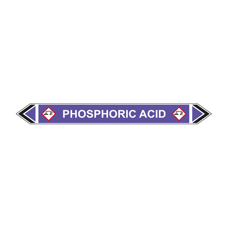 Centurion - 'Phosphoric Acid' Flow Marker, Self-Adhesive Polypropylene ...