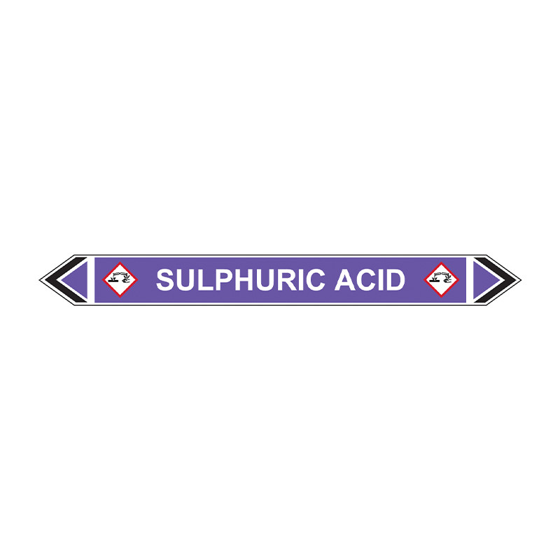 Centurion - 'Sulphuric Acid' Flow Marker, Self-Adhesive Polypropylene ...