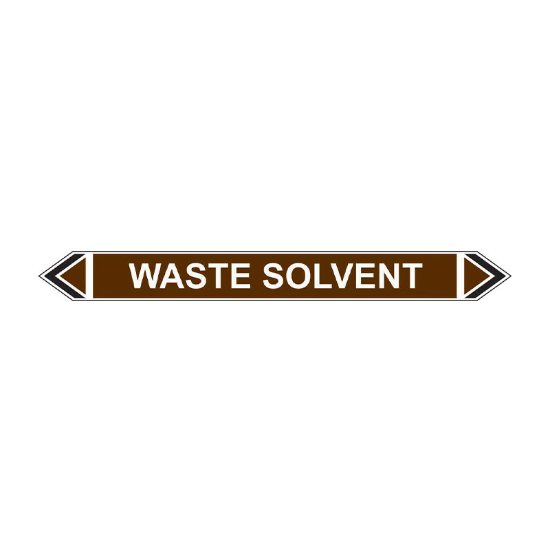 Centurion - 'Waste Solvent' Flow Marker, Self-Adhesive Polypropylene, 5 ...