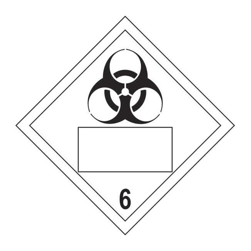 Centurion - 'Biohazard 6 Symbol' Placard, Self-Adhesive Vinyl, (250mm x ...