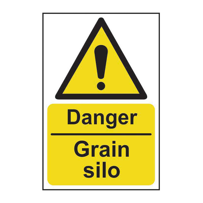 Centurion - 'Danger Grain Silo' Sign, Lightweight Corrugated Plastic ...