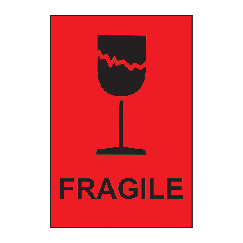 Centurion - 'Fragile' Labels, Self-Adhesive Paper, (100mm x 150mm ...