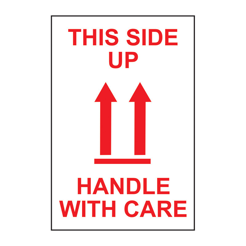 Centurion - 'This Side Up' Labels, Self-Adhesive Paper, (100mm x 150mm ...