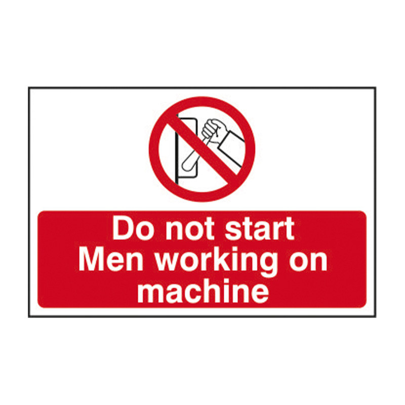 Centurion - Do not start Men working on machine 1.2mm Recyclable PP ...