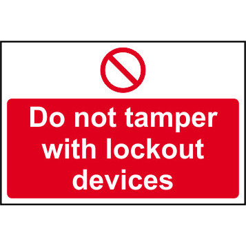 Centurion - 'Do Not Tamper With Lockout Devices' Sign, Magnetic ...